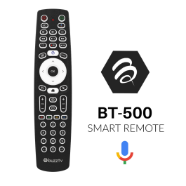 NEW Buzztv BT-500 Smart Google Voice Remote with Backlit, Bluetooth, IR ...
