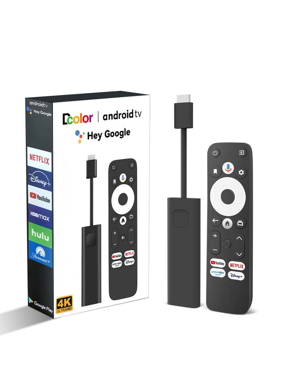 Dcolor GD1 UHD 4K Android TV Stick GOOGLE TV CERTIFIED - Netflix 4K ...