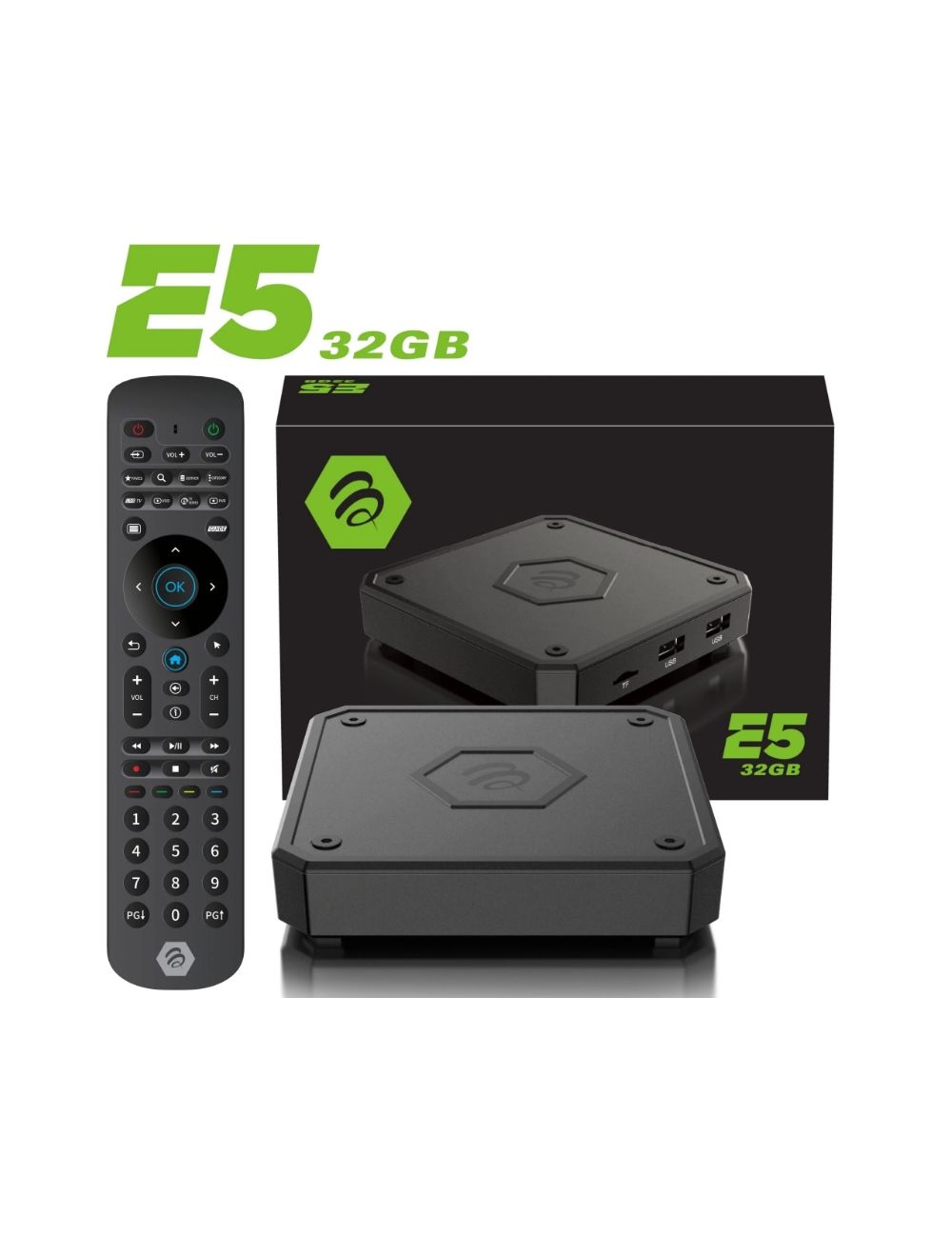 Buzztv Essentials E5 UHD 4K Android 11 Media Player with S905X4 AV1, Buzztv 5 and new IR-200 Remote