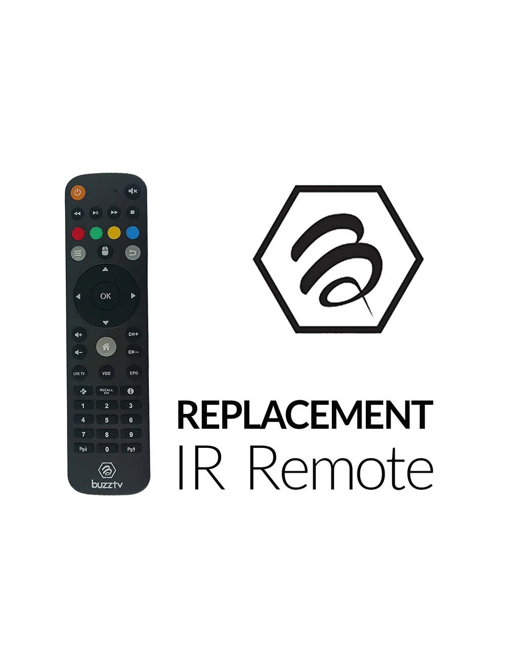 Genuine BuzzTV XPL Series and Boomerang Mate 1 Remote Control Unit RCU