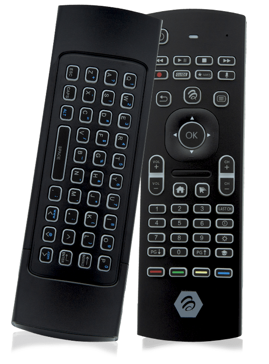 Buzztv ARQ-250 Air Mouse Keyboard with Microphone and Backlit Buttons