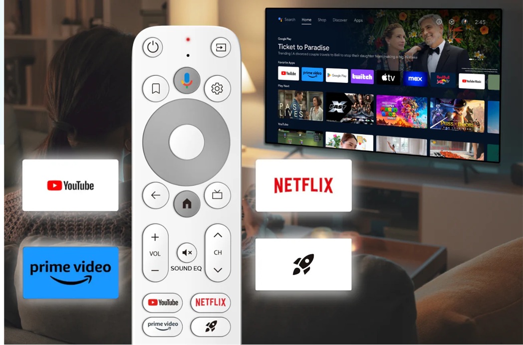 Genuine Homatics GD1 GD2 Google TV Voice Remote Control (G10) - Rocket ...